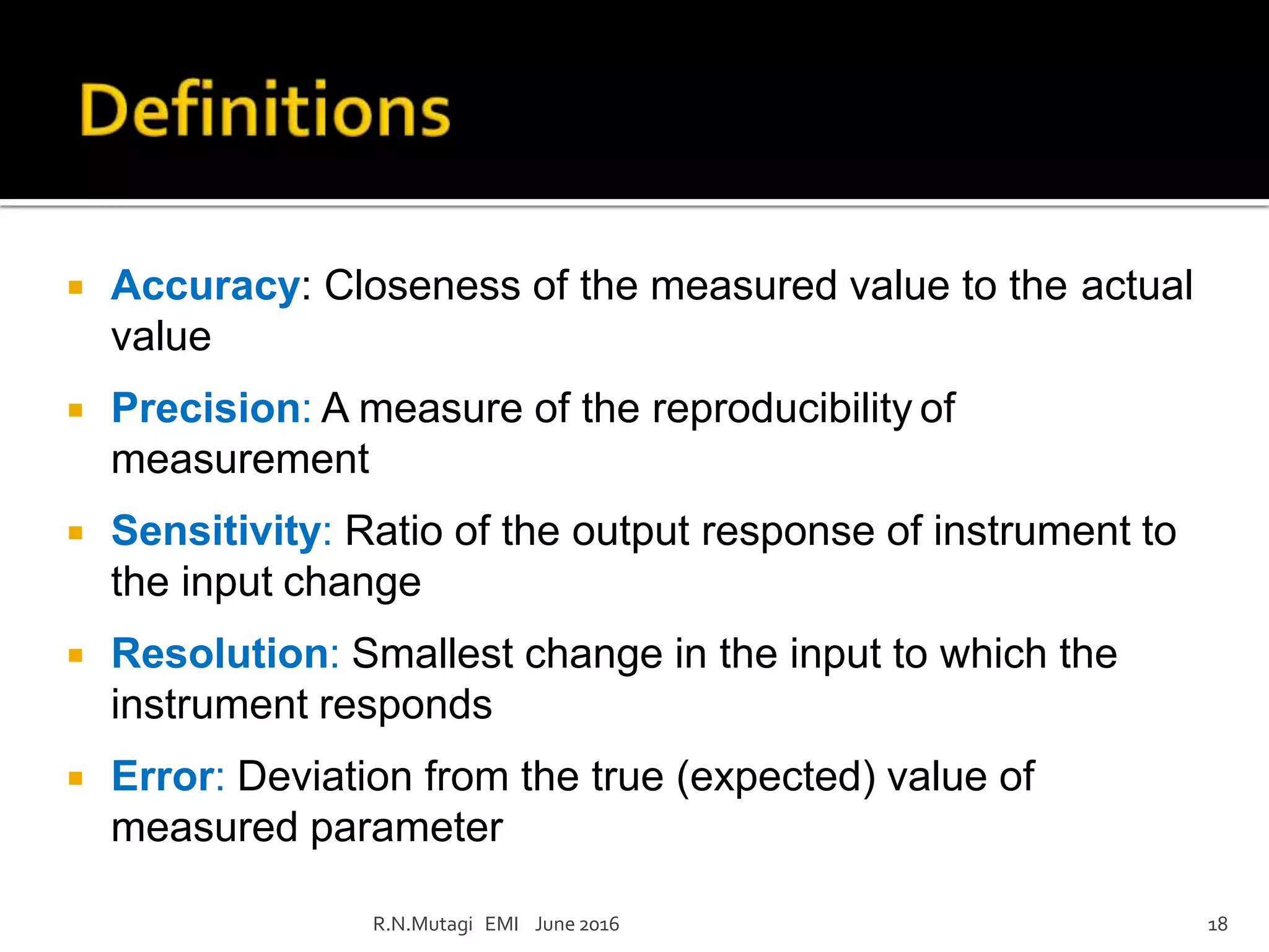 Electronics measurements and instrumentation basics | PPT