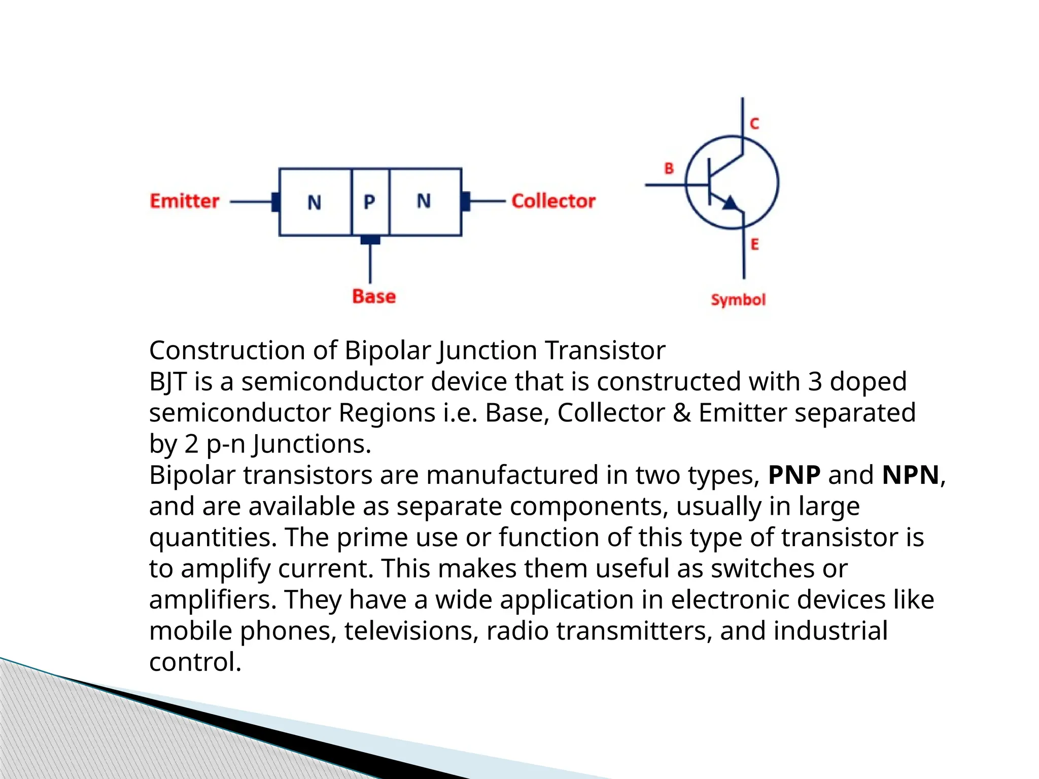Ch 1 Bipolar Junction Transistor for student use | PPT