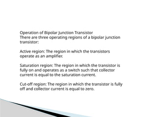 Ch 1 Bipolar Junction Transistor for student use | PPT