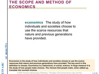 Scope and Method of Economics | PPT