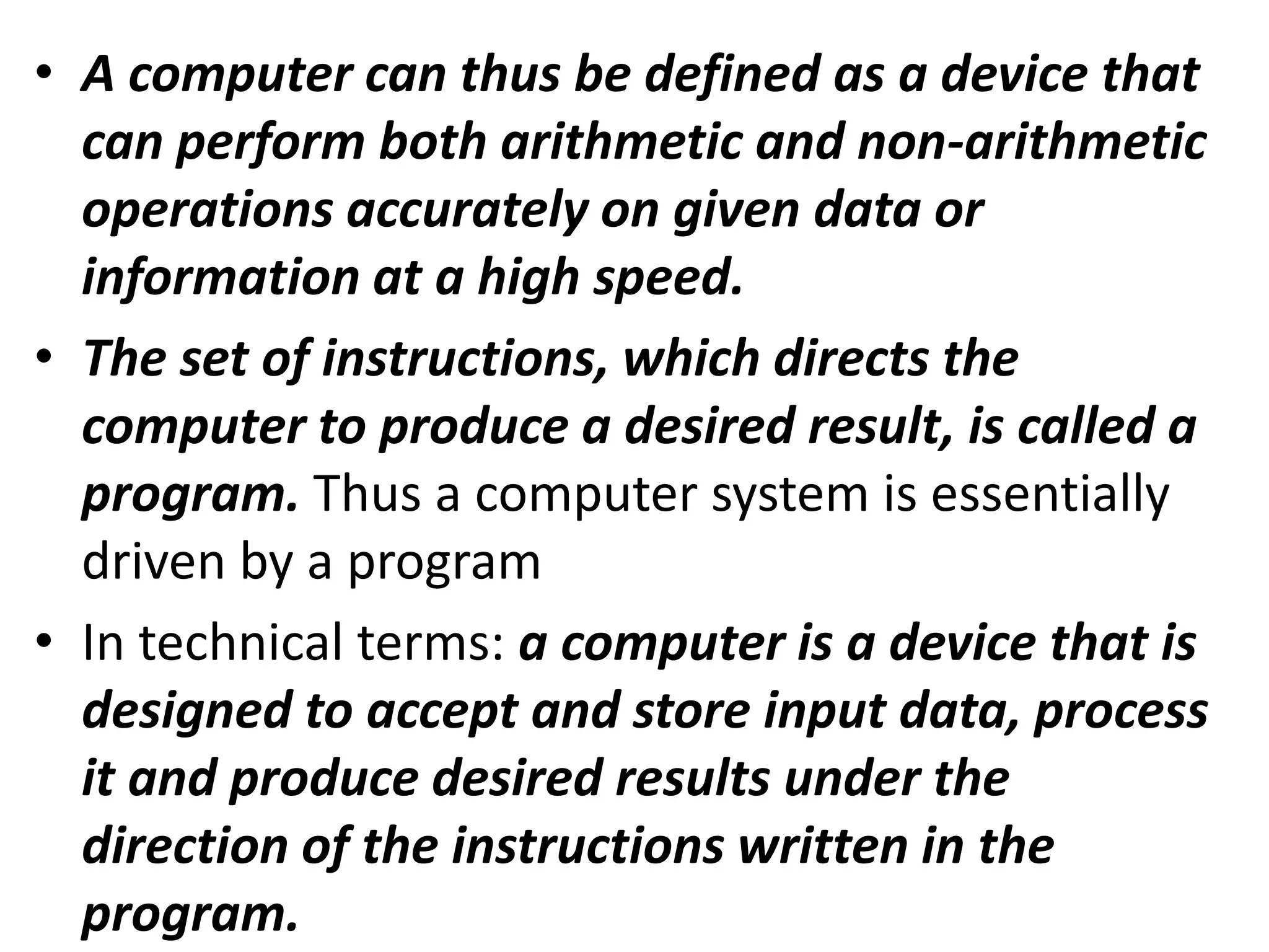 Ch 1 characteristics of computer (IX) | PPTX | Computing | Technology ...