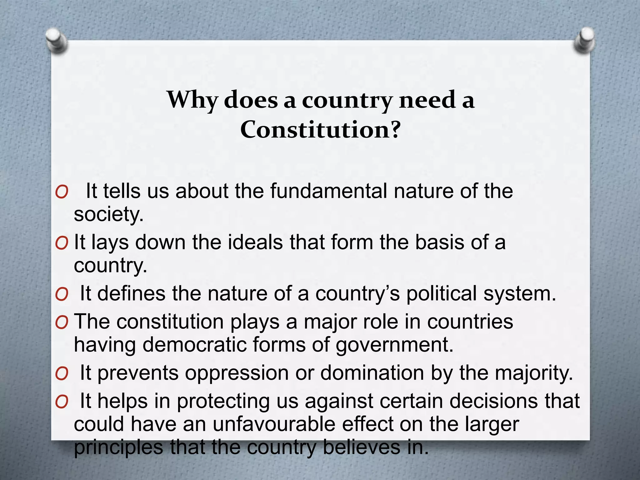 Class 8 Social Studies Civics Ch 1 The Indian Constitution | PPTX