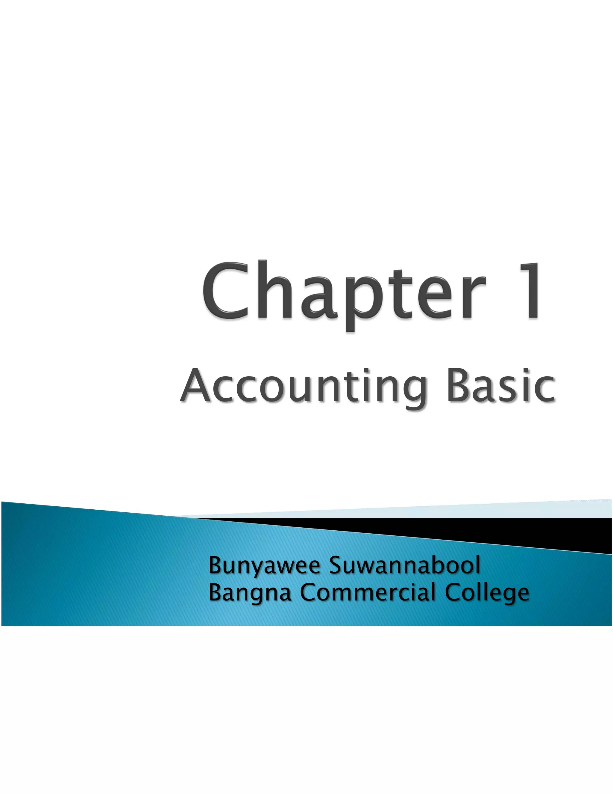 Ch1 Accounting Basic | PDF