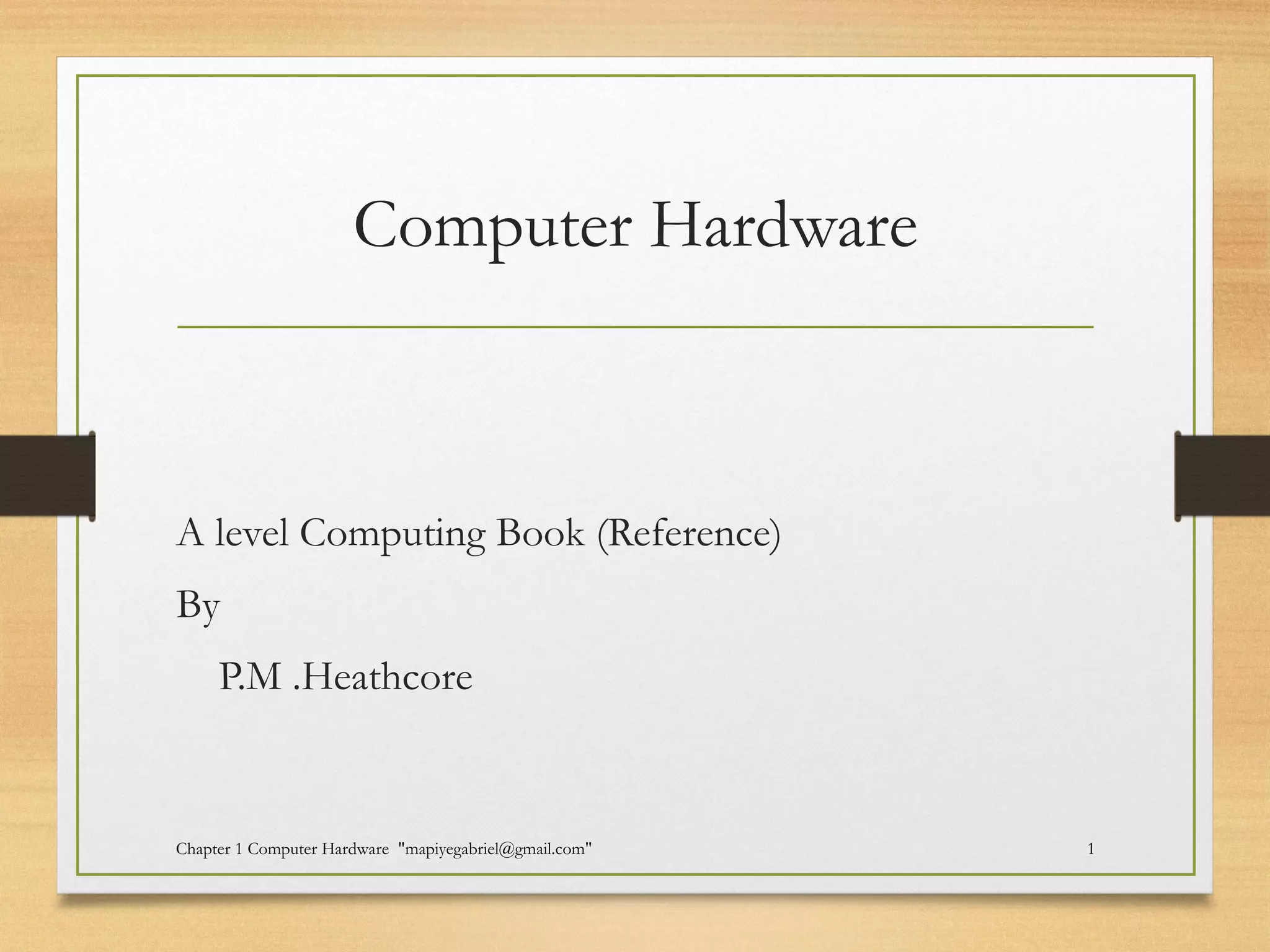 Ch 1 computer hardware | PPT