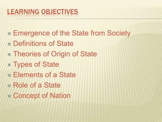 Ch 1 Concept of State and Nation | PPTX