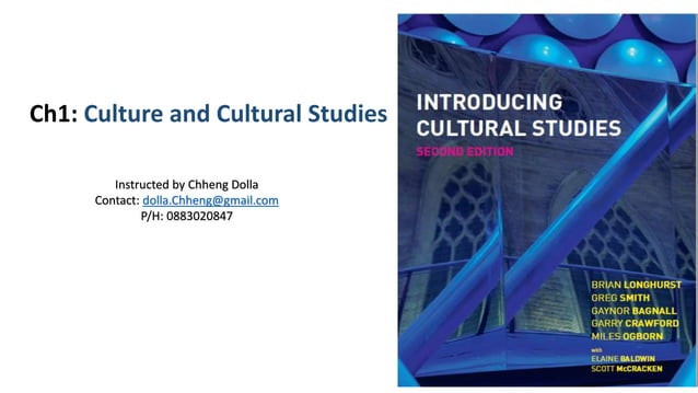 Ch1 culture and cultural studies | PPT