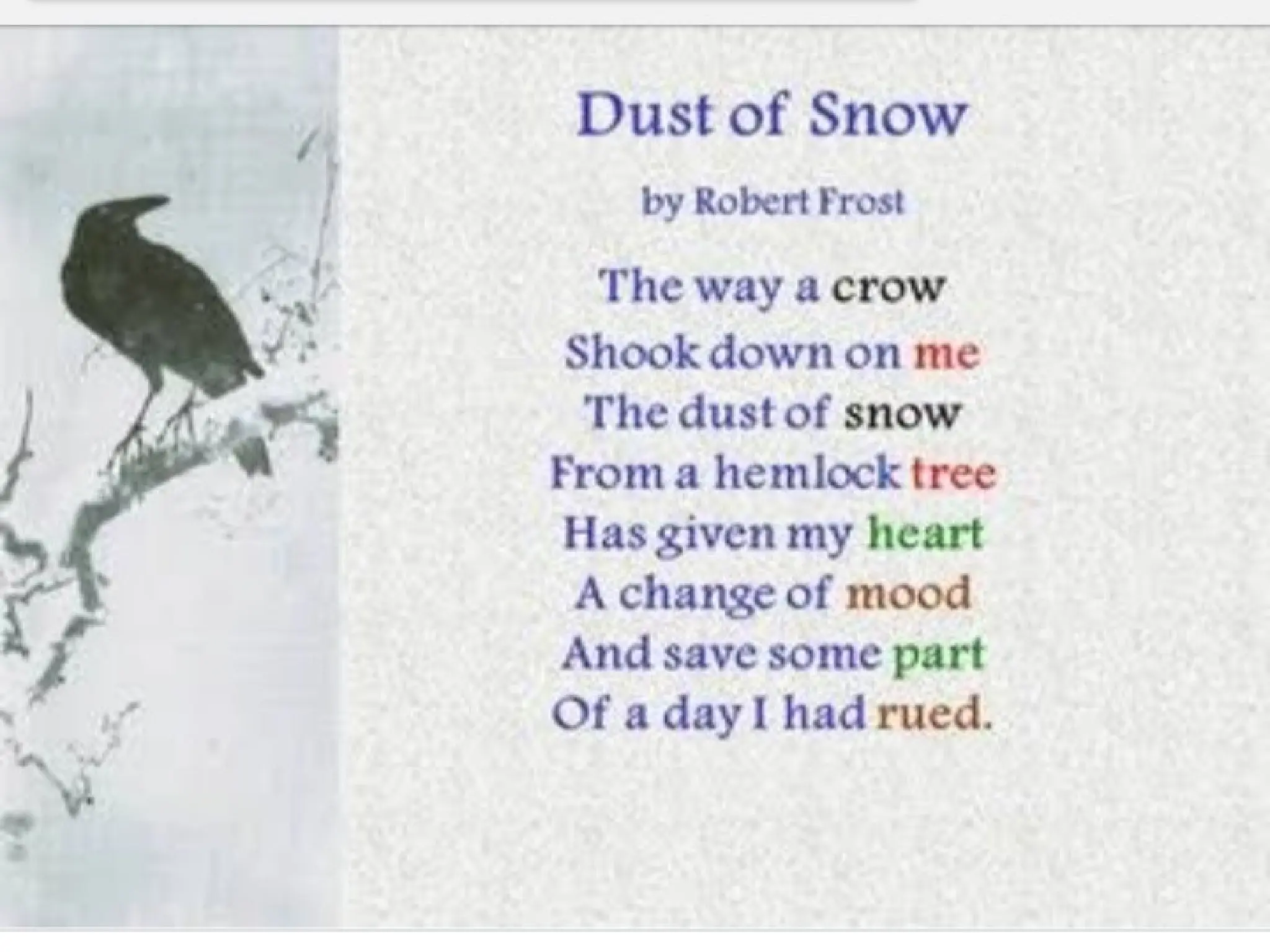 Ch 1 Dust of Snow Poem 1.pptxhhwjwnjebeniqhnw | PPT