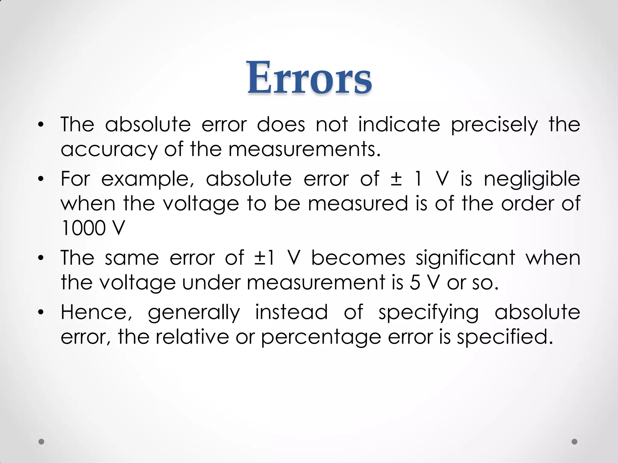 Measurement Errors and Standards | PDF