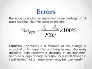 Measurement Errors and Standards | PDF