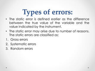 Measurement Errors and Standards | PDF
