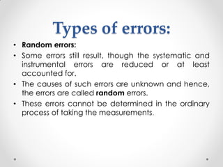 Measurement Errors and Standards | PDF