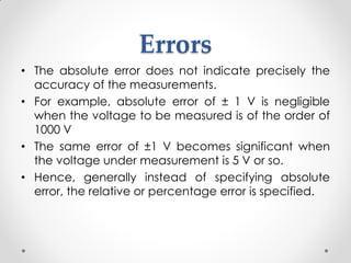 Measurement Errors and Standards