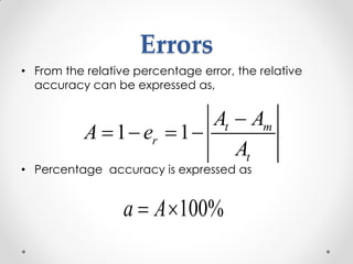 Measurement Errors and Standards | PPT