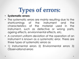 Measurement Errors and Standards | PPT