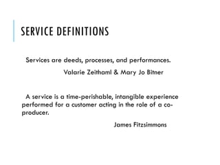 Service Managment in a service economy | PPT