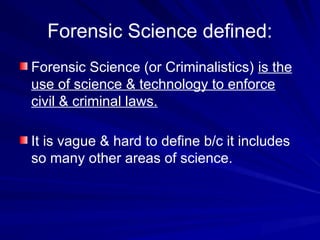Forensic science and Forensic Science History.pptx