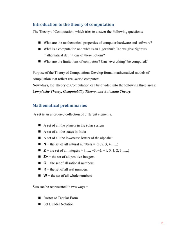 Theory Of Computation Pdf