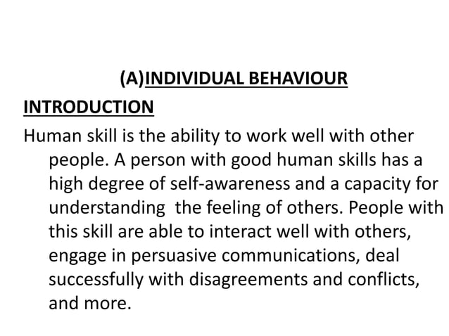 Ch1 foundation of human skills | PPTX