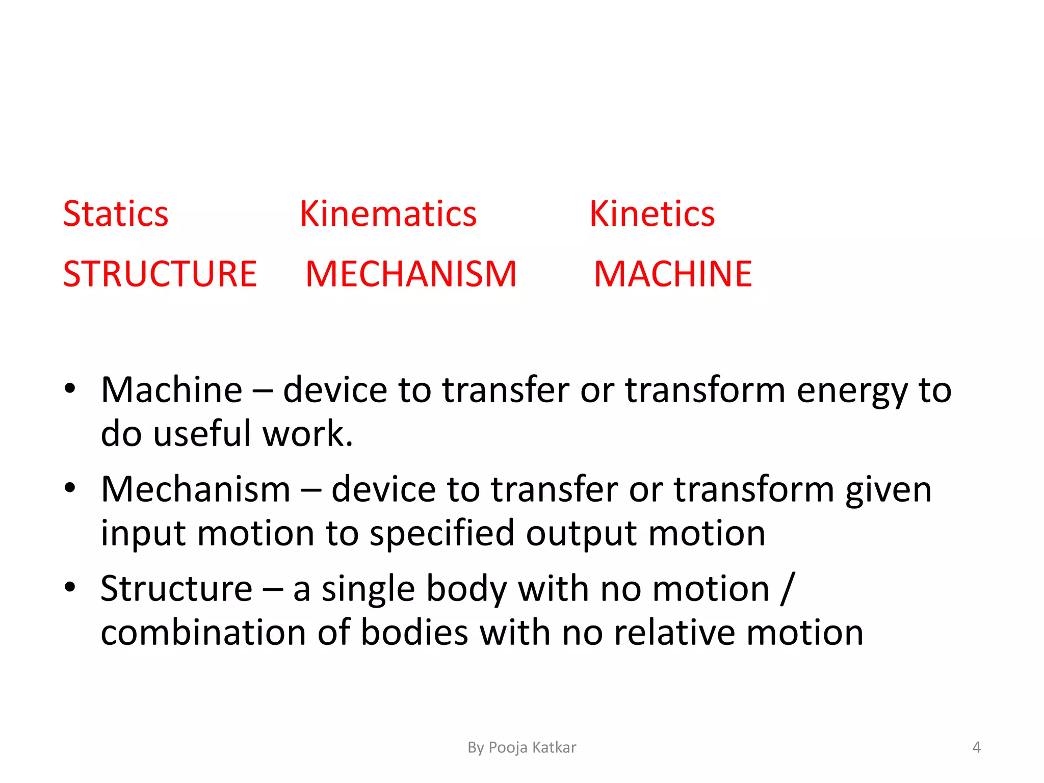 Ch 1 fundamentals and types of mechanisms | PPTX