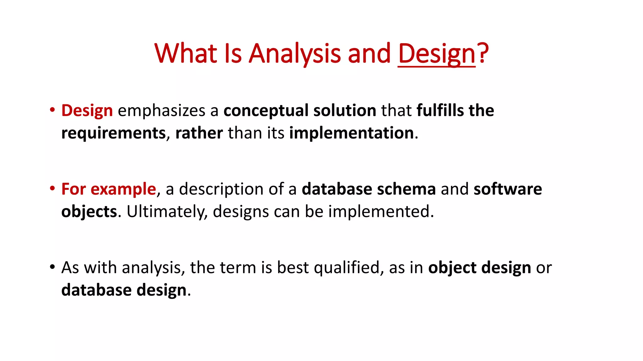 Introduction to object-oriented analysis and design (OOA/D) | PPTX