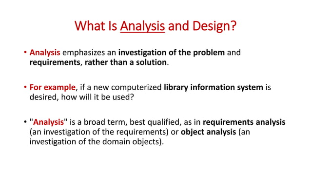 Introduction To Object Oriented Analysis And Design Ooad Pptx