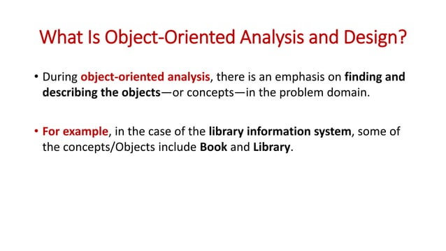 Introduction to object-oriented analysis and design (OOA/D) | PPTX