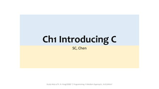 Ch1 Introducing C | PPT