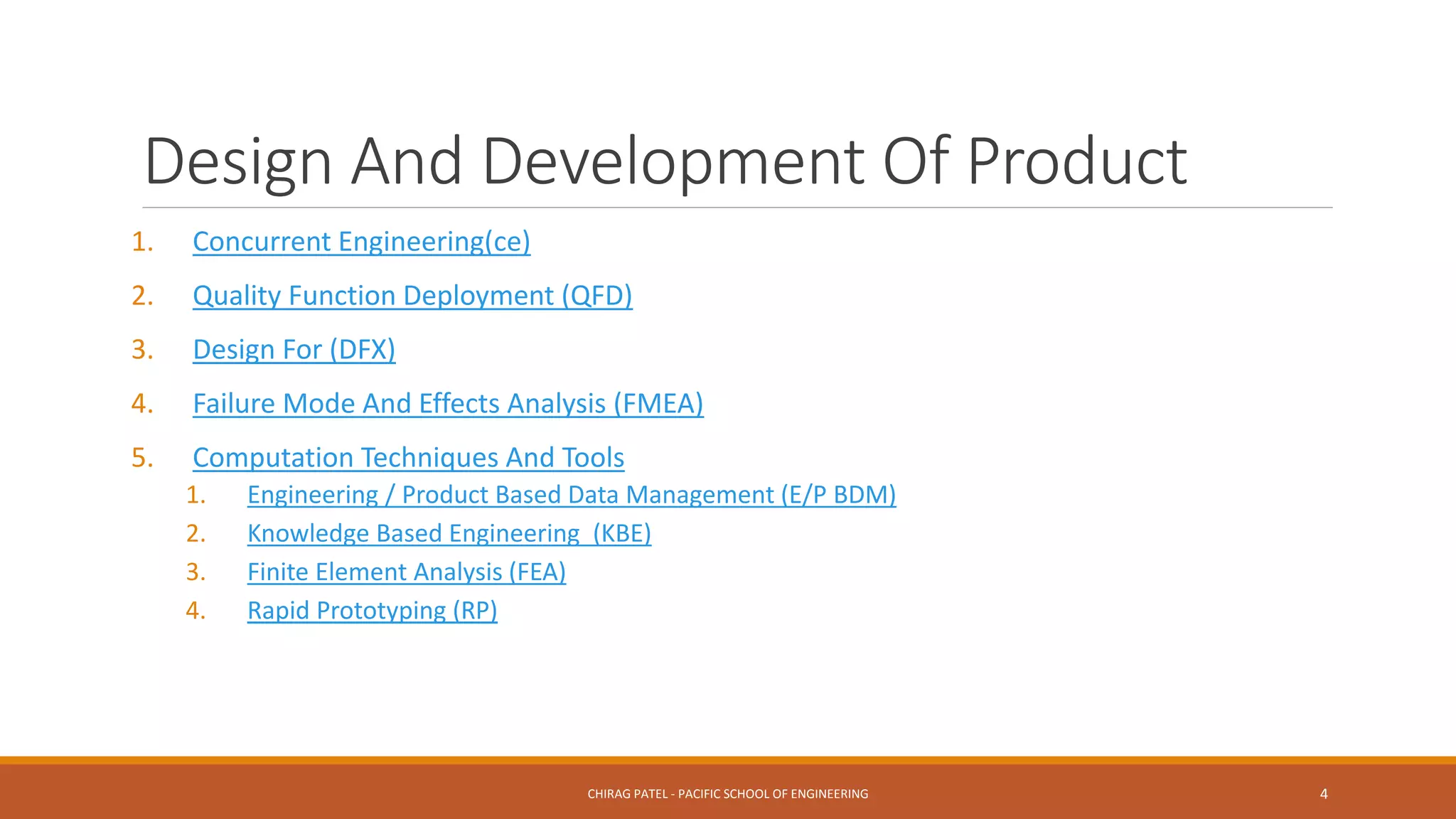 Product design and value engineering (PDVE) Ch 1 introduction | PPSX