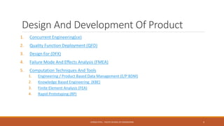 Product design and value engineering (PDVE) Ch 1 introduction | PPSX