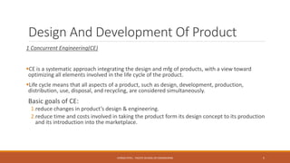 Product design and value engineering (PDVE) Ch 1 introduction | PPSX