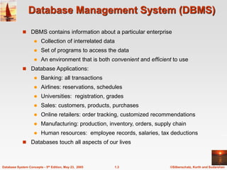 Database management system INTRODUCTION.ppt | Databases | Computer Software and Applications