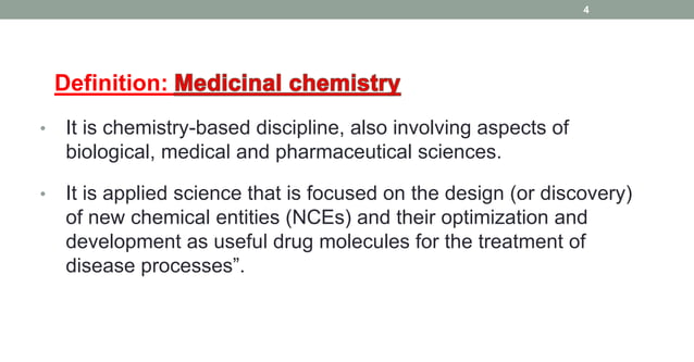 Ch1 introduction to medicinal chemistry | PPTX | Chemistry | Science