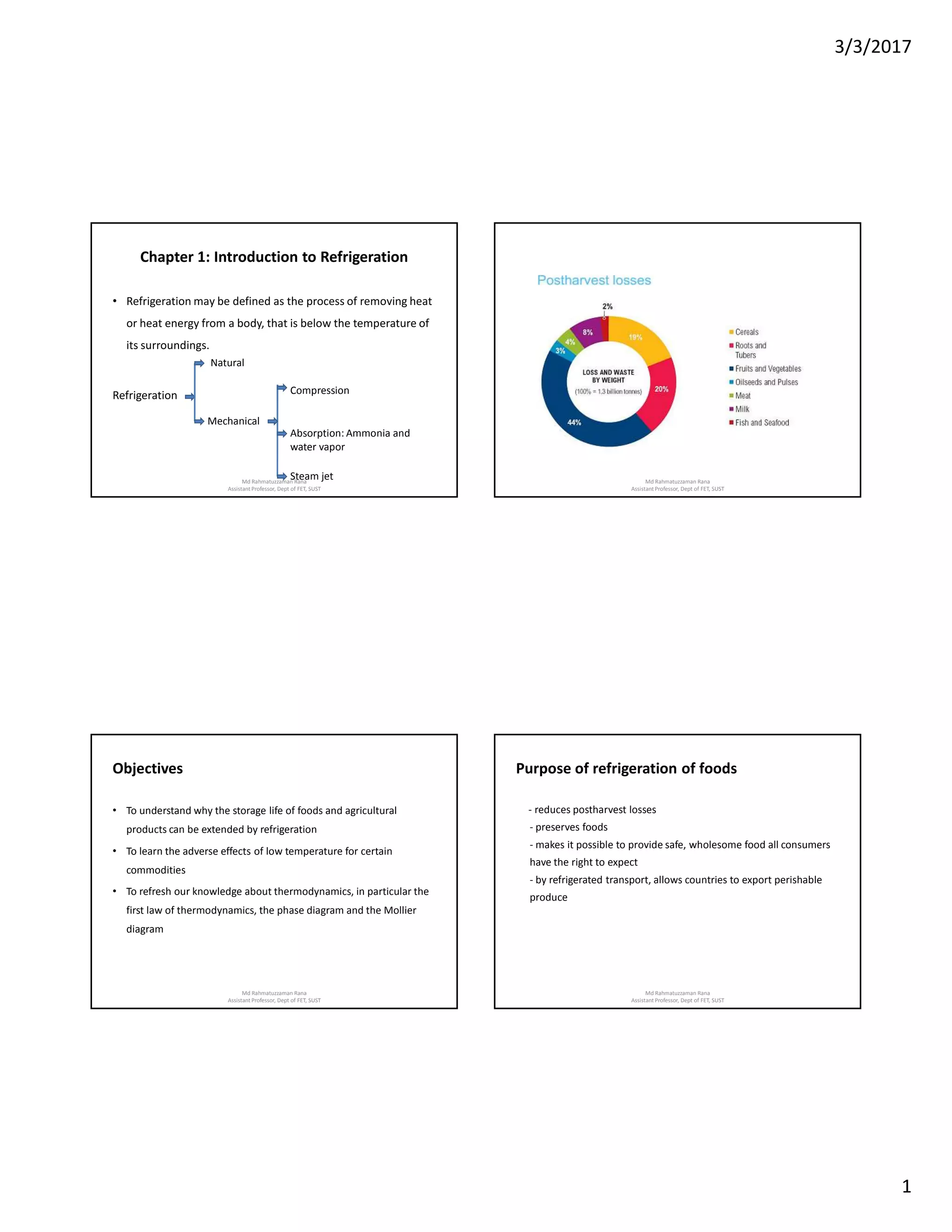 Introduction to Refrigeration | PDF