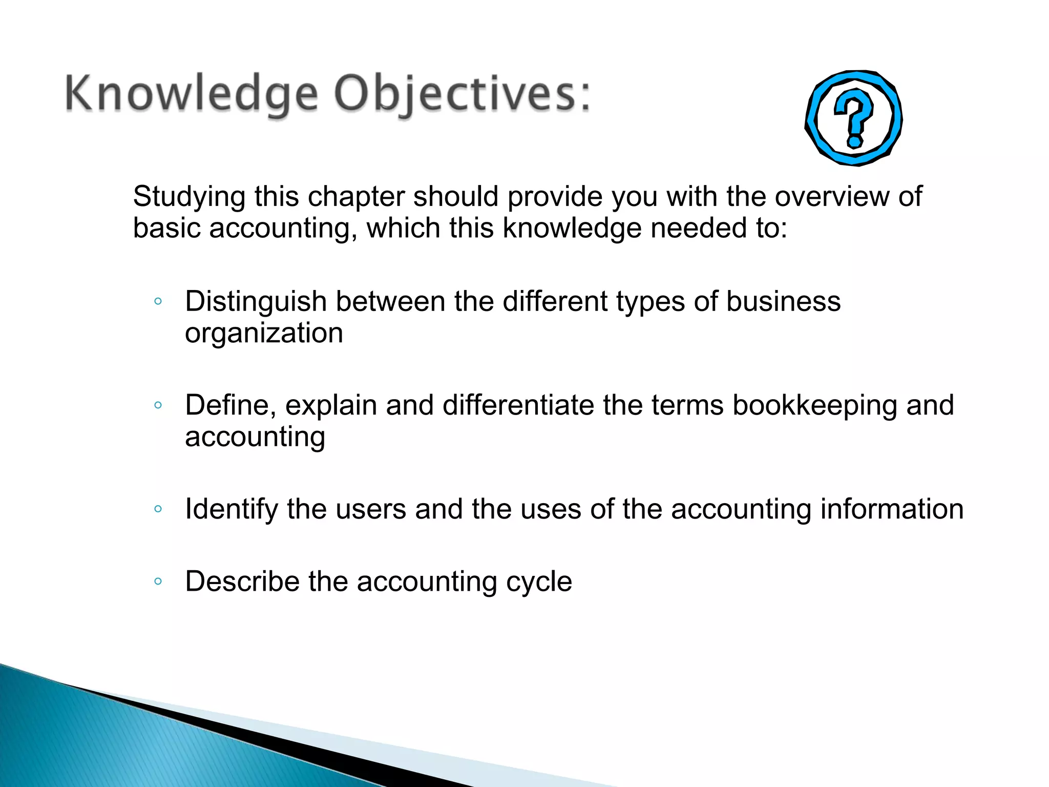Ch 1 introduction to accounting | PPT