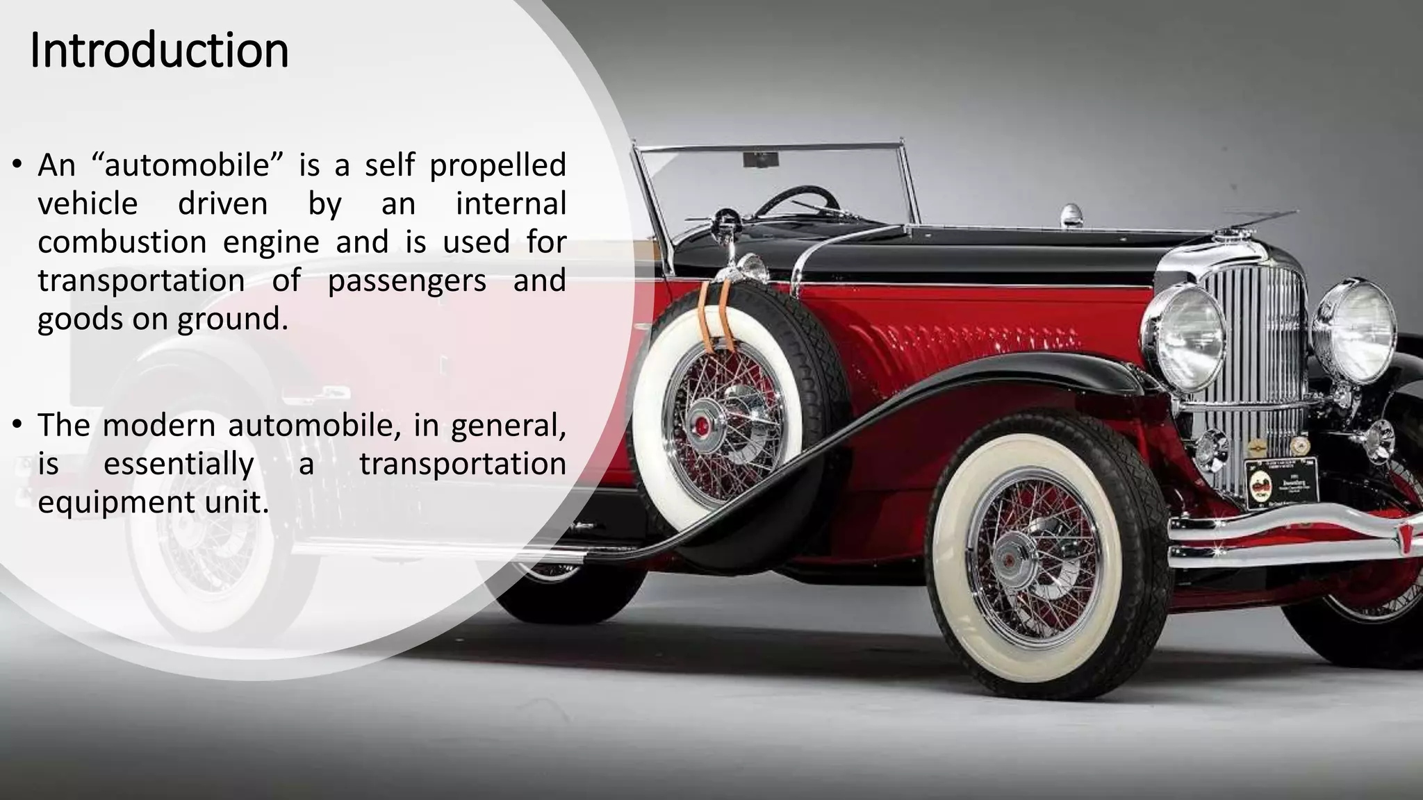 Introduction to automobile | PPTX