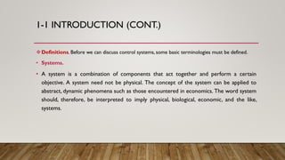 Ch1 introduction to control | PDF