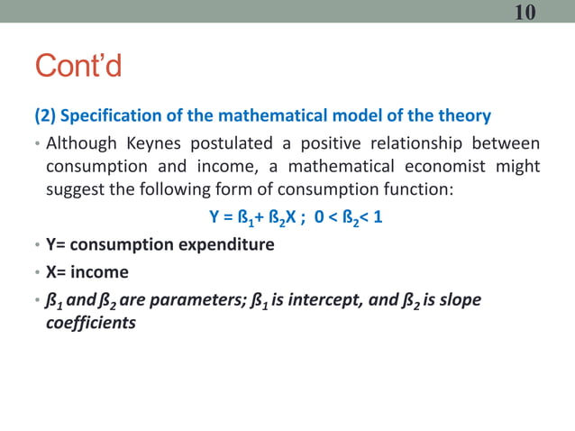 Chapter one: Introduction to Econometrics.ppt | Economy | Business and Finance