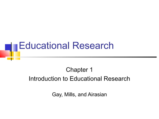 Ch1 introduction to educational research | PPT | Undergraduate ...