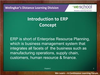 Introduction to ERP | PPT