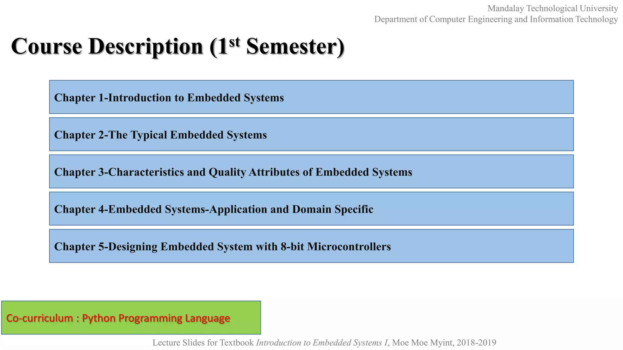 Ch 1 Introduction To Embedded Systems Ay2018 2019 First Semester Pptx Technology