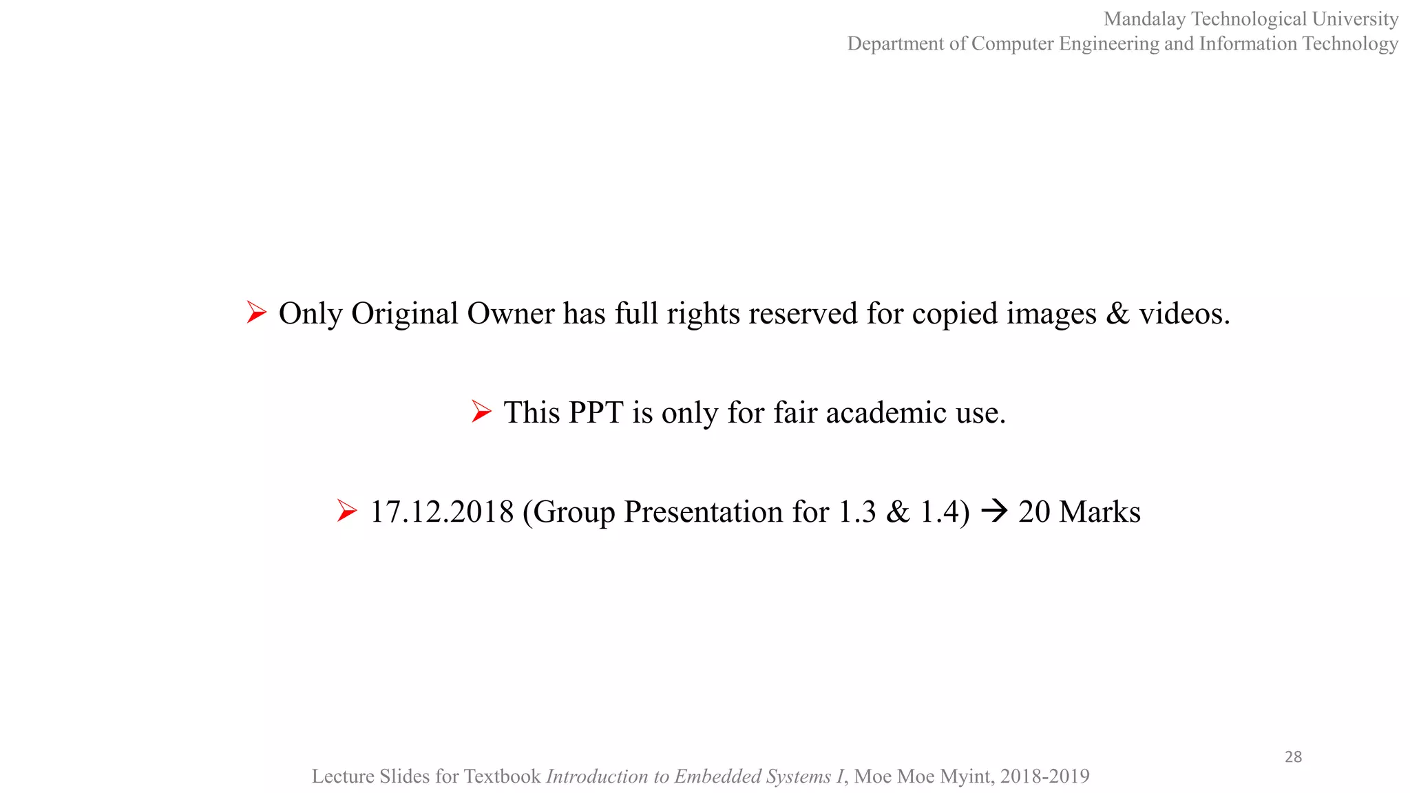 Ch 1 Introduction To Embedded Systems Ay2018 2019 First Semester Pptx Technology