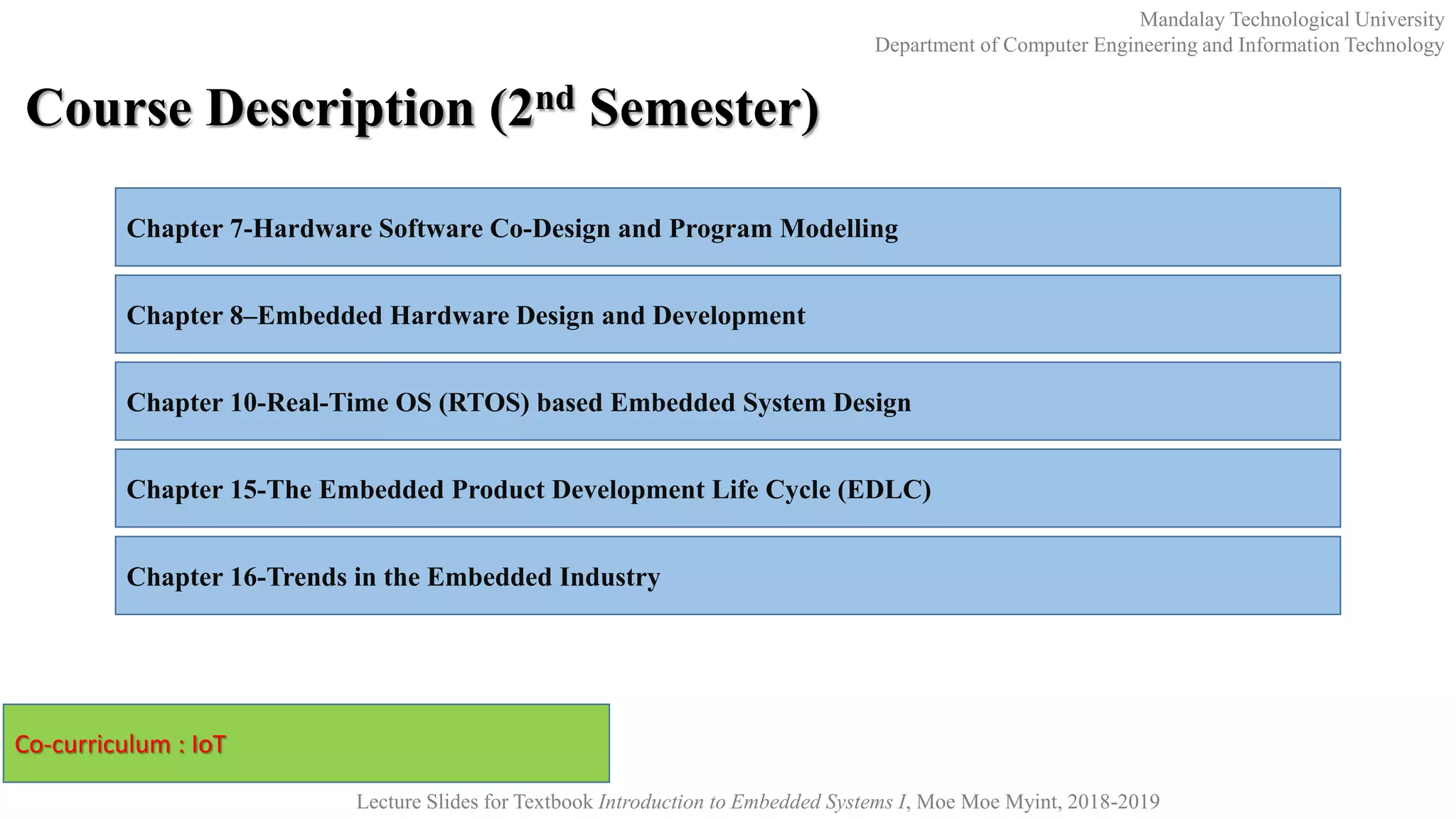 Ch 1 Introduction To Embedded Systems Ay2018 2019 First Semester Pptx Technology