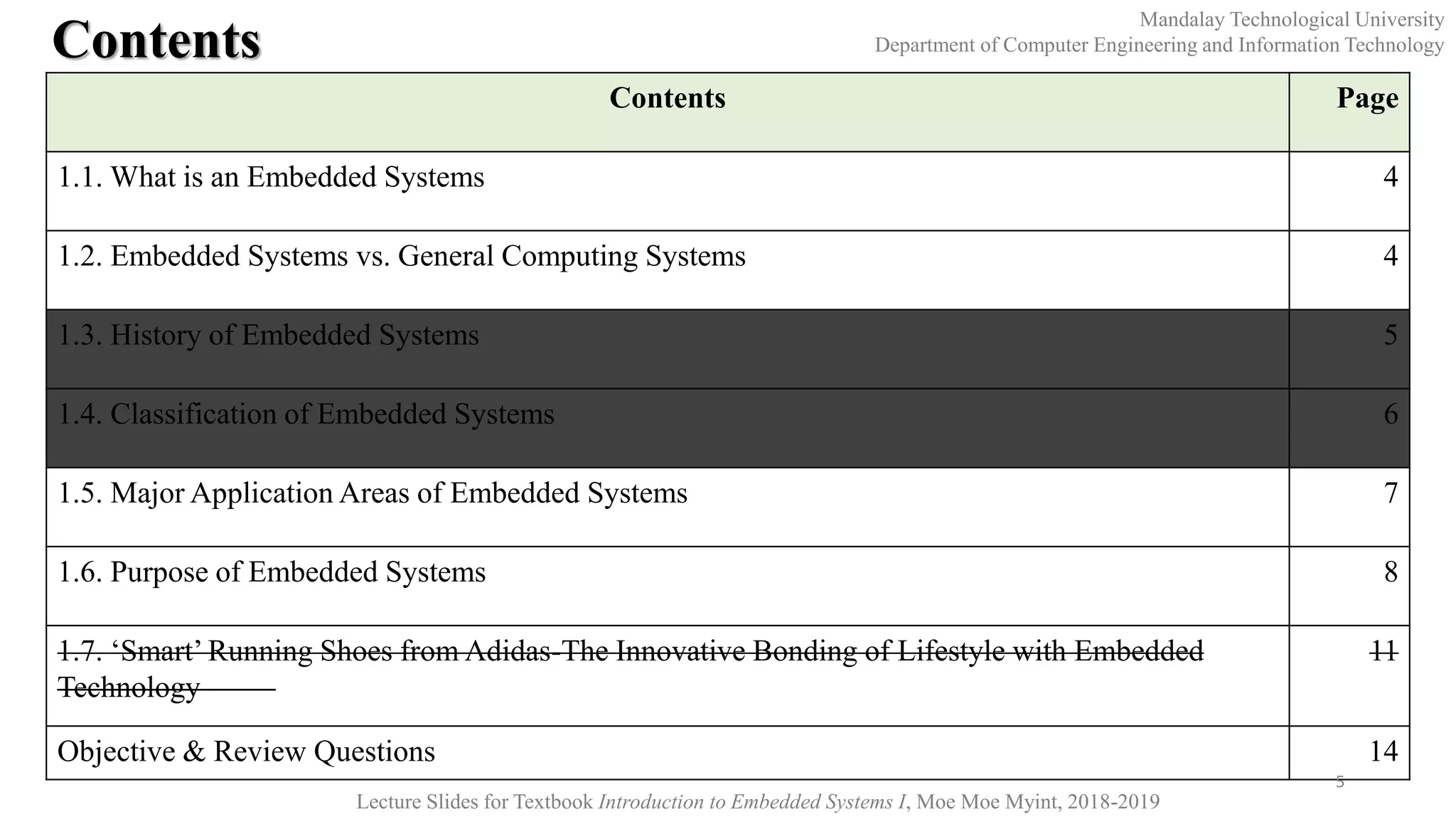 Ch 1 Introduction To Embedded Systems Ay2018 2019 First Semester Pptx Technology
