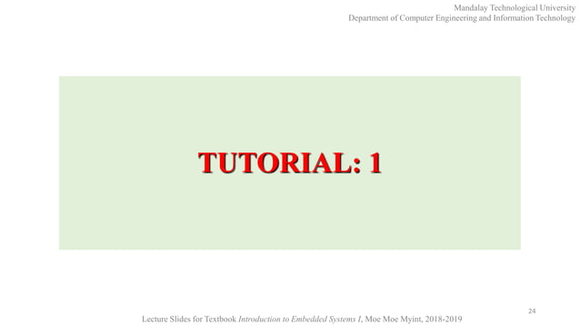 Ch 1 Introduction To Embedded Systems Ay2018 2019 First Semester Pptx Technology