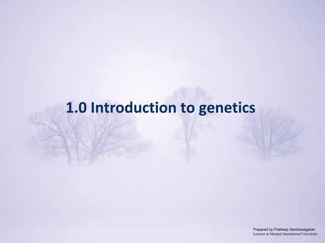Ch1 introduction to genetics | PPT