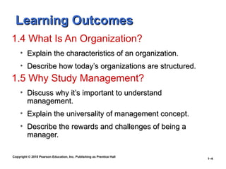 Ch 1 introduction to management and organizations | PPT