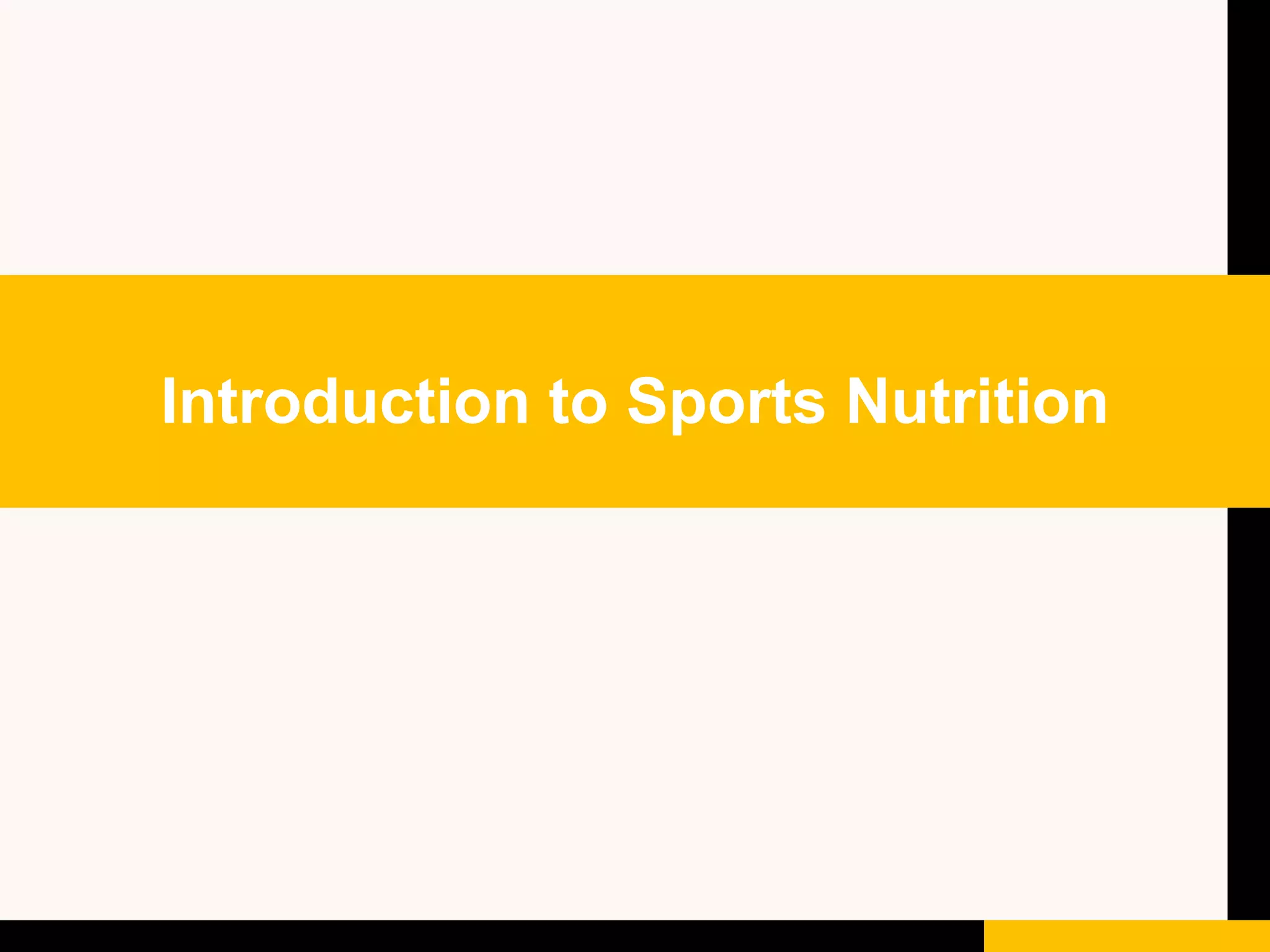 NDD30503: NUTRITION FOR SPORTS AND EXERCISE | PPTX