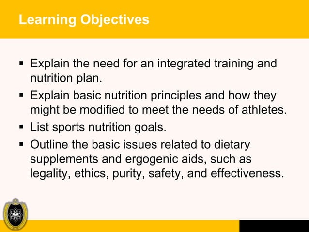 NDD30503: NUTRITION FOR SPORTS AND EXERCISE | PPTX