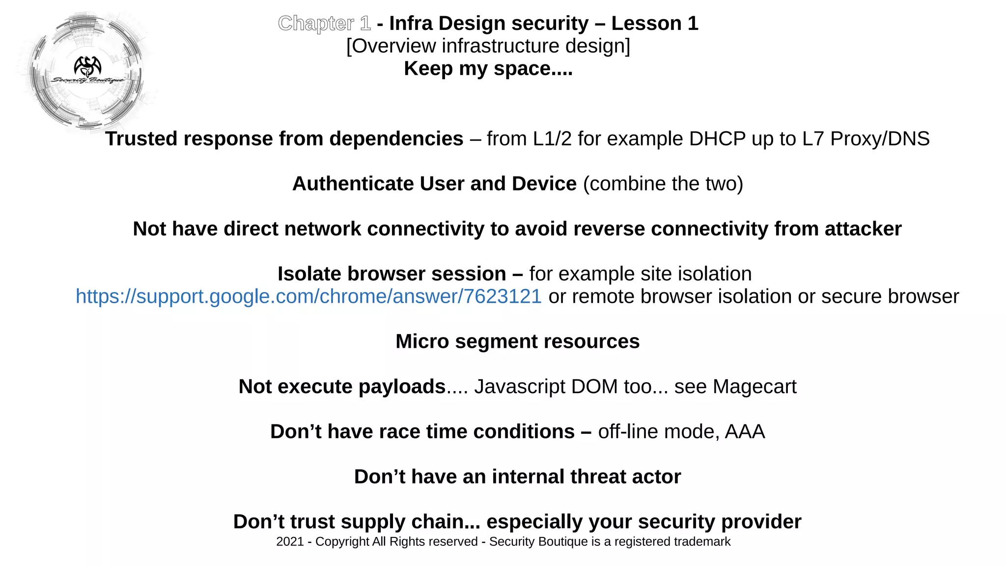 Chapter 1 - Lesson 1 - Overview Infrastructure Design | PPT