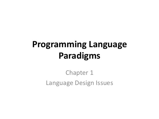 Ch1 language design issue